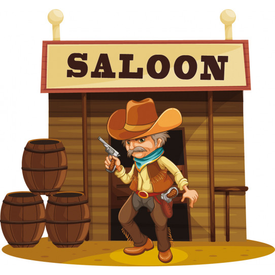 Stickers saloon - Des prix 50% moins cher qu'en magasin