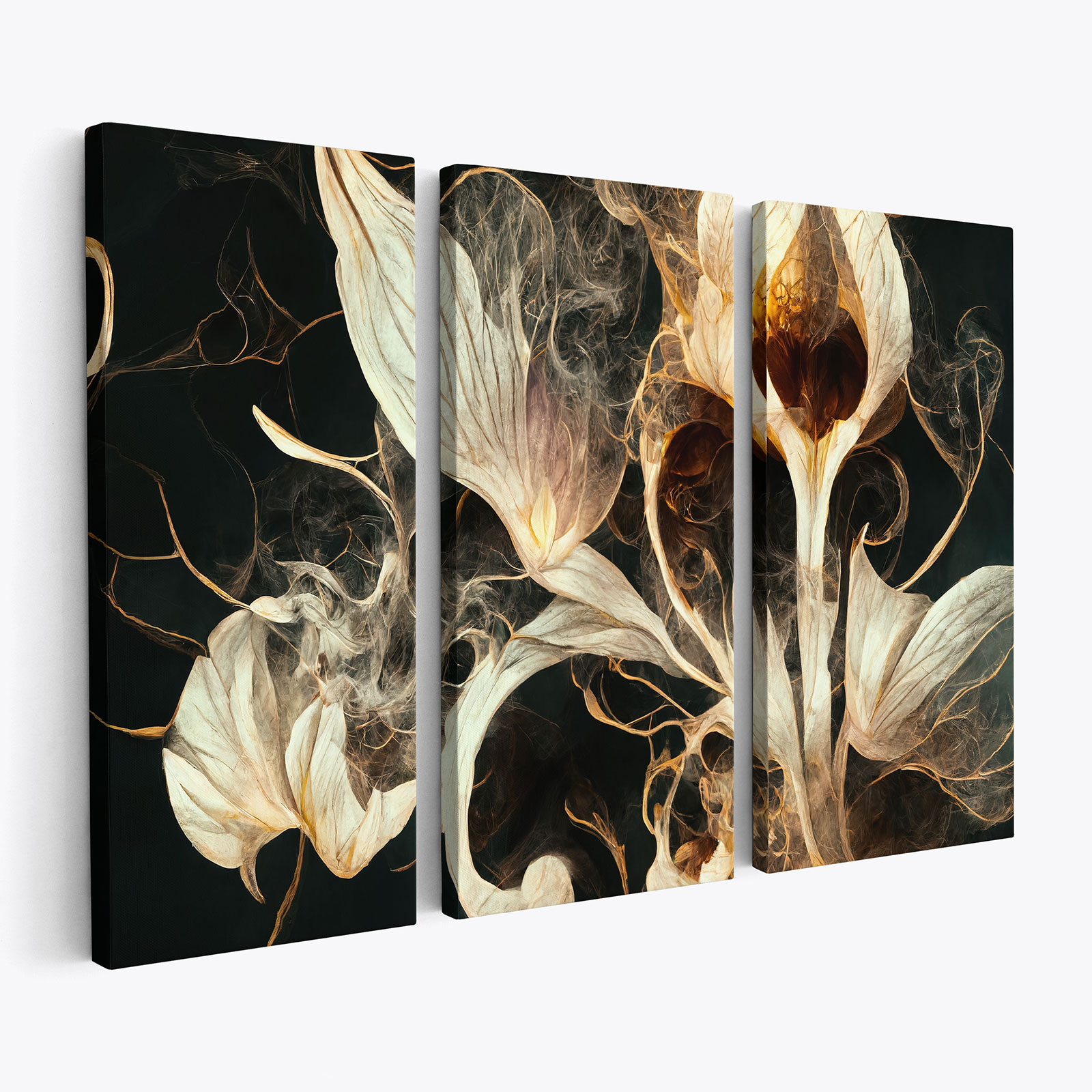 Tableau triptyque - Fleurs - Des prix 50% moins cher qu'en magasin