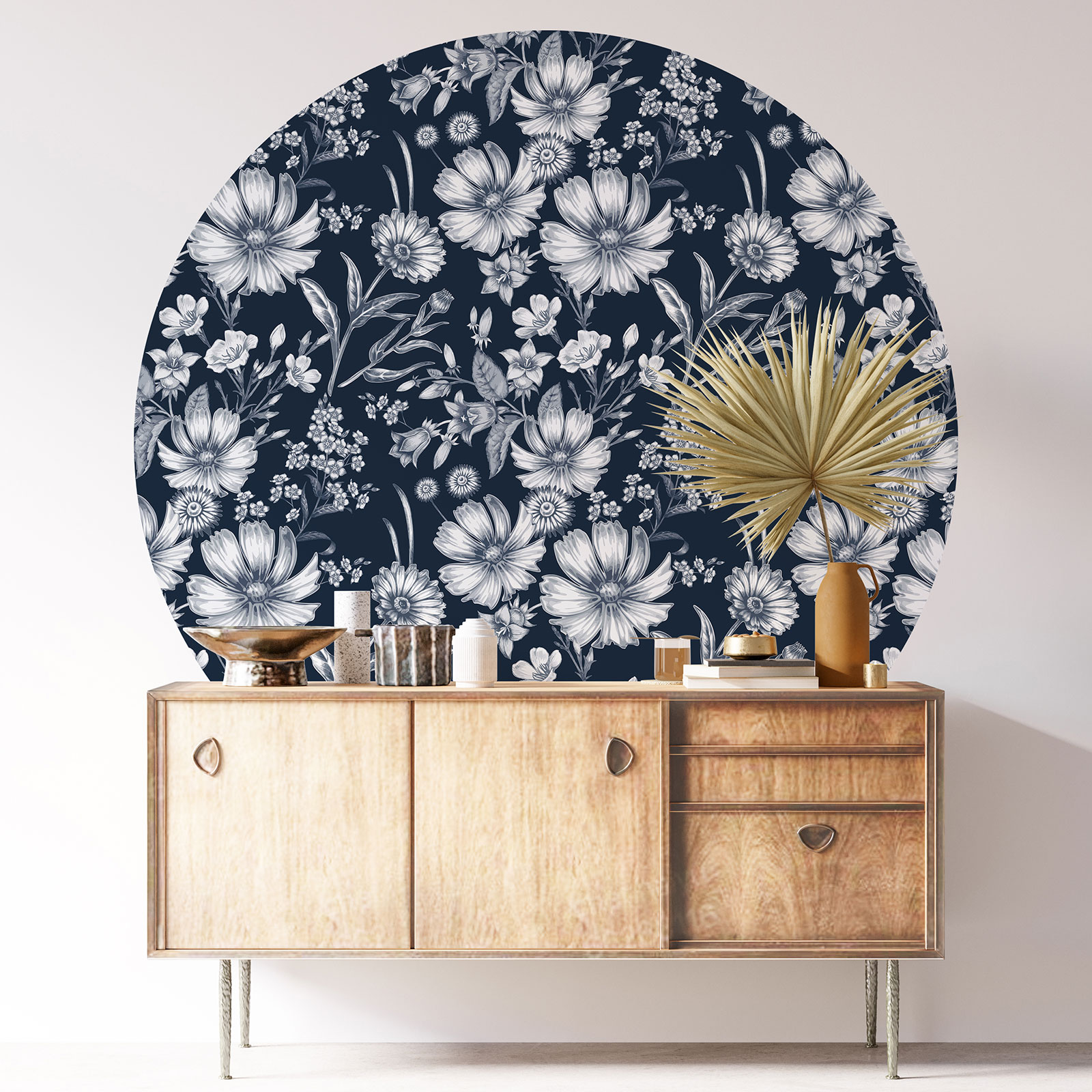 Stickers rond / cercle - Motif floral - Des prix 50% moins cher qu'en ...