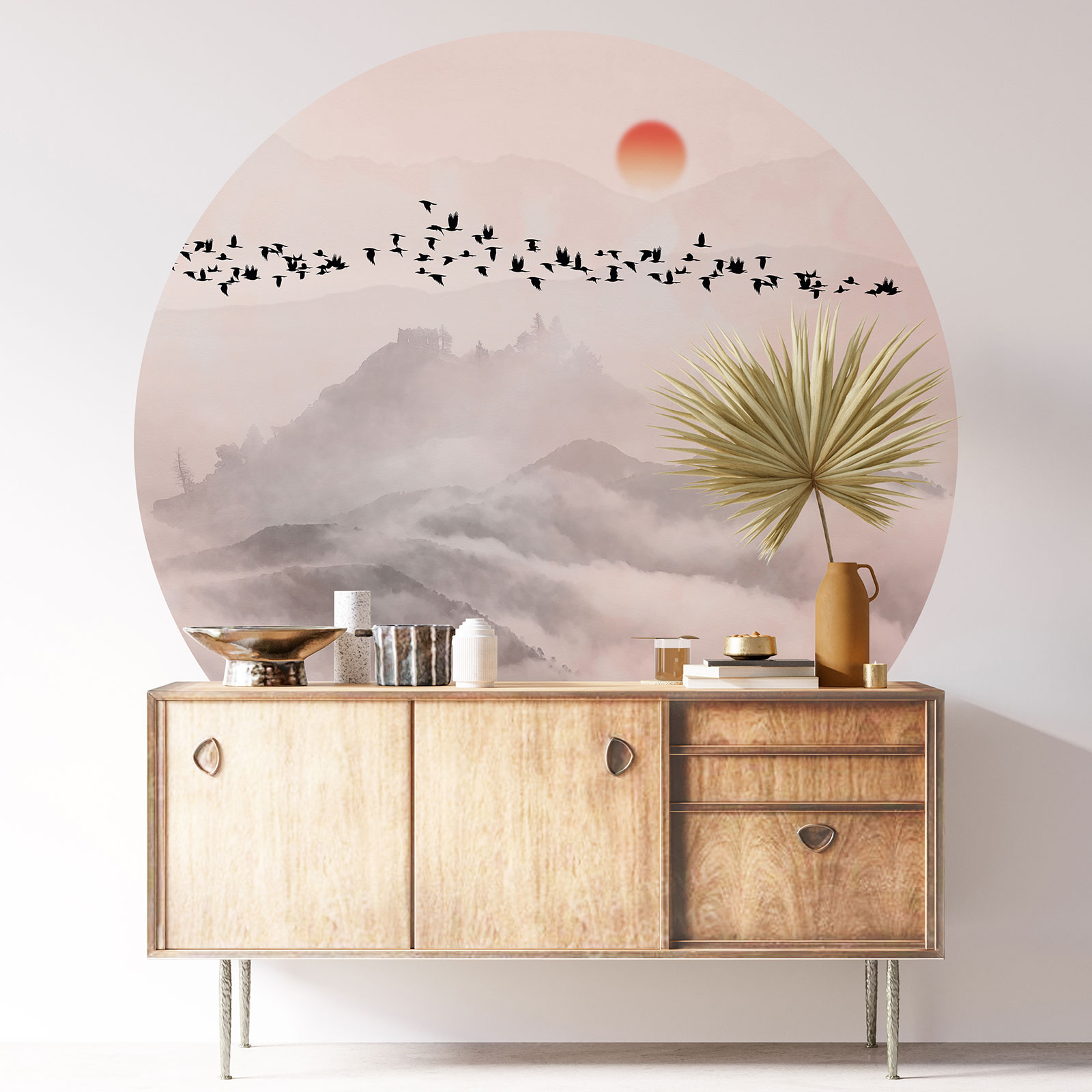 Stickers rond / cercle - Paysage Abstrait - Des prix 50% moins cher qu ...