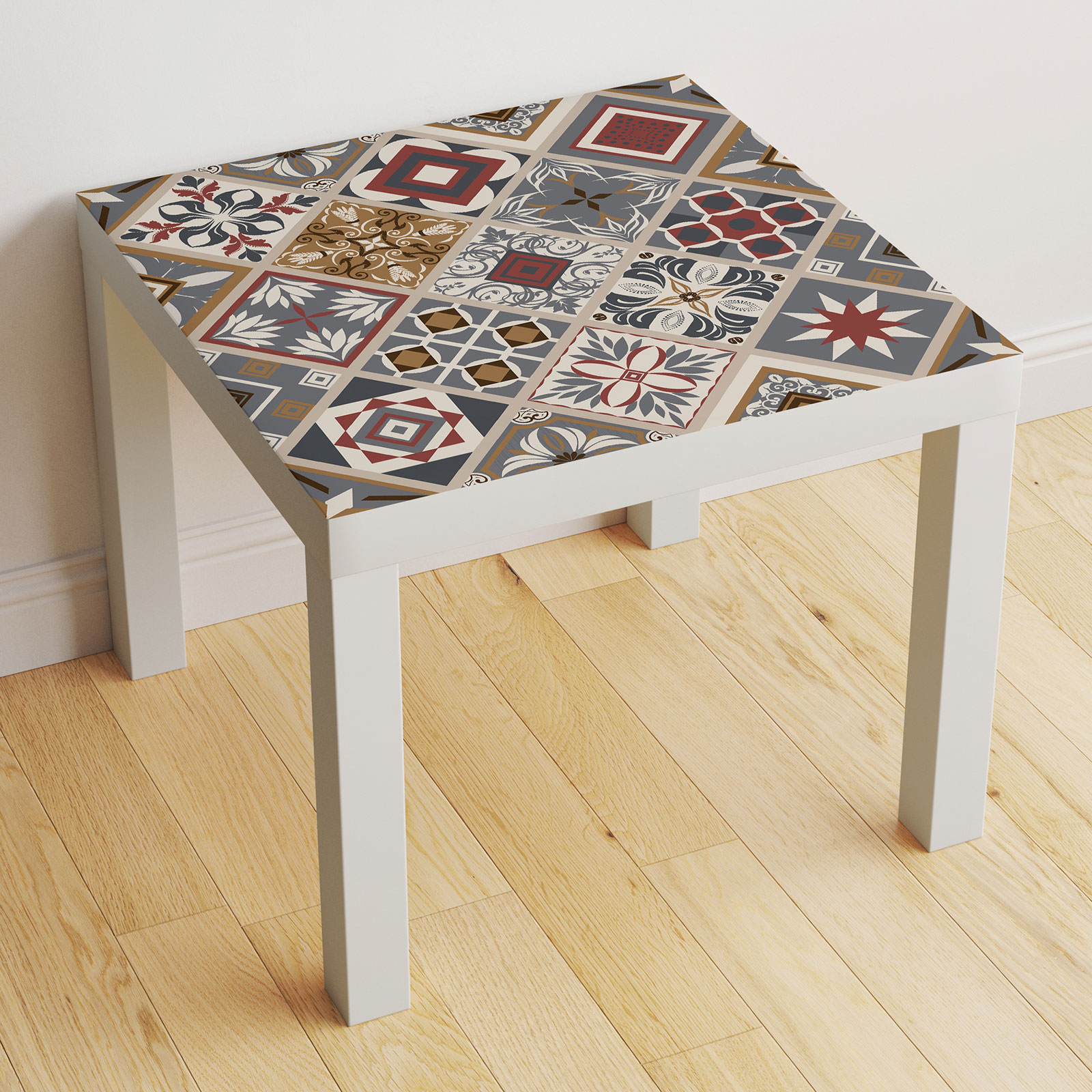 Stickers Table - Motif Carreaux de ciment - Des prix 50% moins cher qu ...