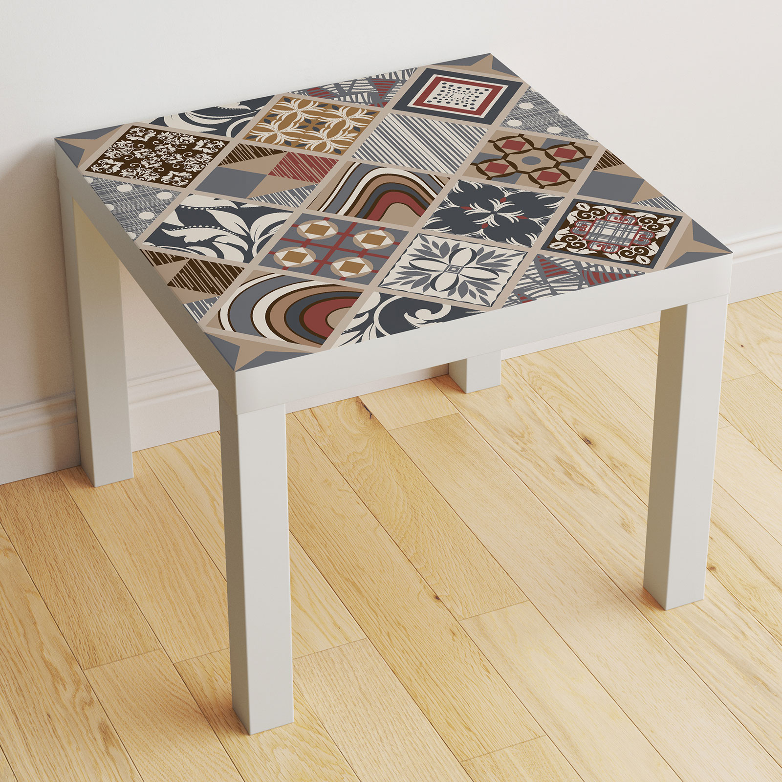 Stickers Table - Motif Carreaux de ciment - Des prix 50% moins cher qu ...