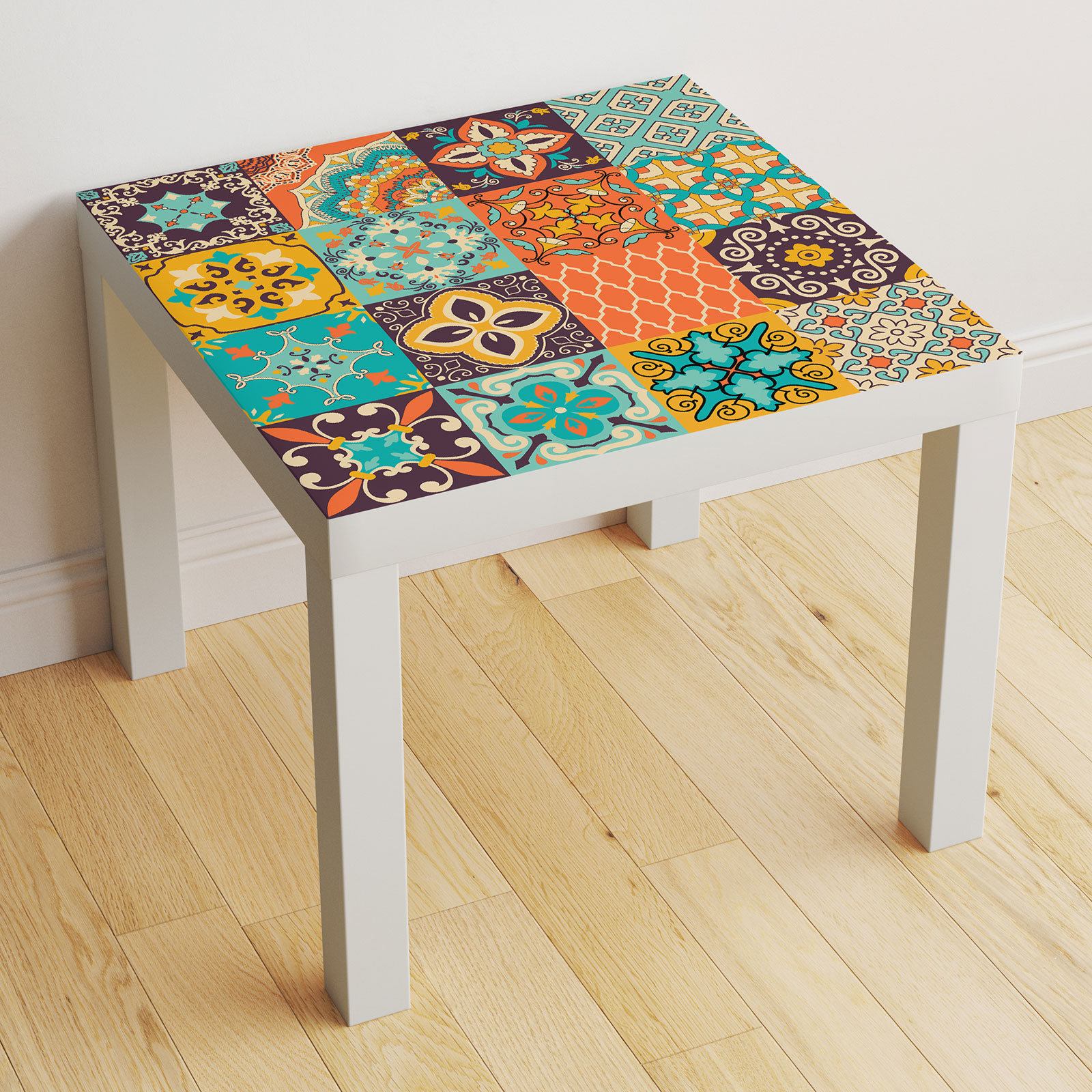Stickers Table - Motif Carreaux de ciment - Des prix 50% moins cher qu ...