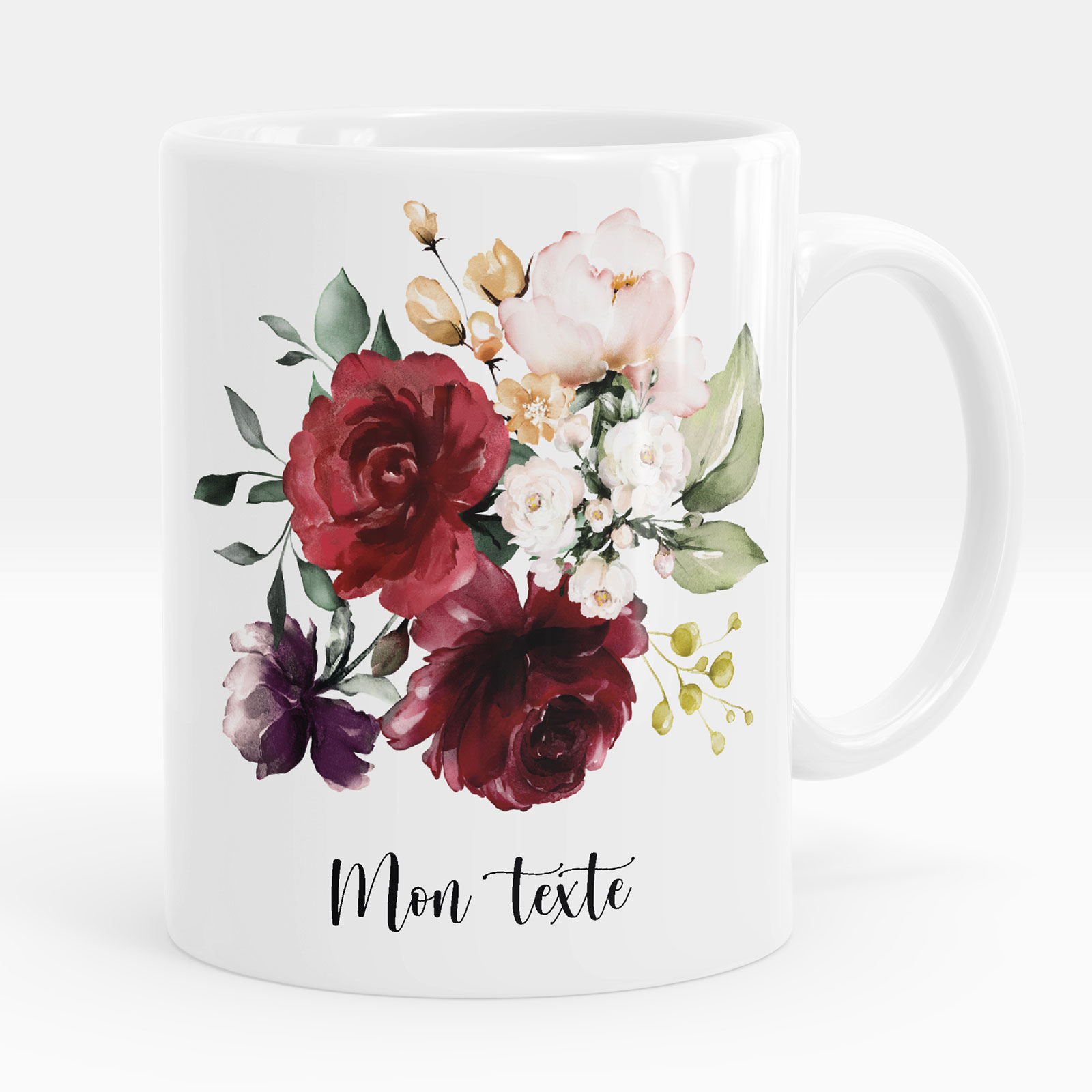 Mug - Tasse personnalisée - Fleurs - Des prix 50% moins cher qu'en magasin