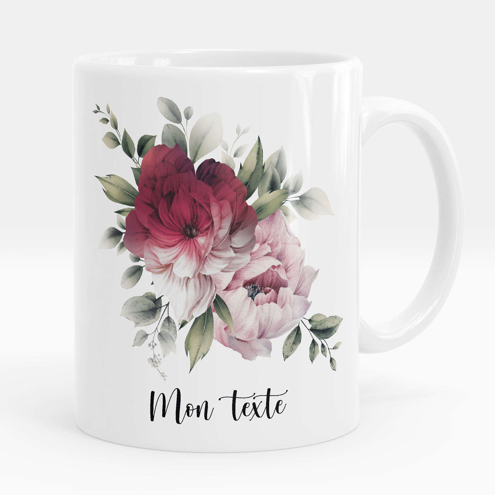 Mug - Tasse personnalisée - Fleurs - Des prix 50% moins cher qu'en magasin