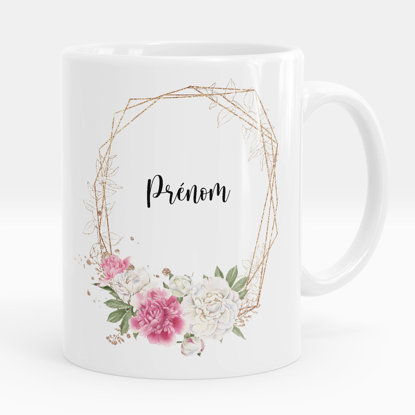 Mug - Tasse personnalisée - Fleurs - Des prix 50% moins cher qu'en magasin