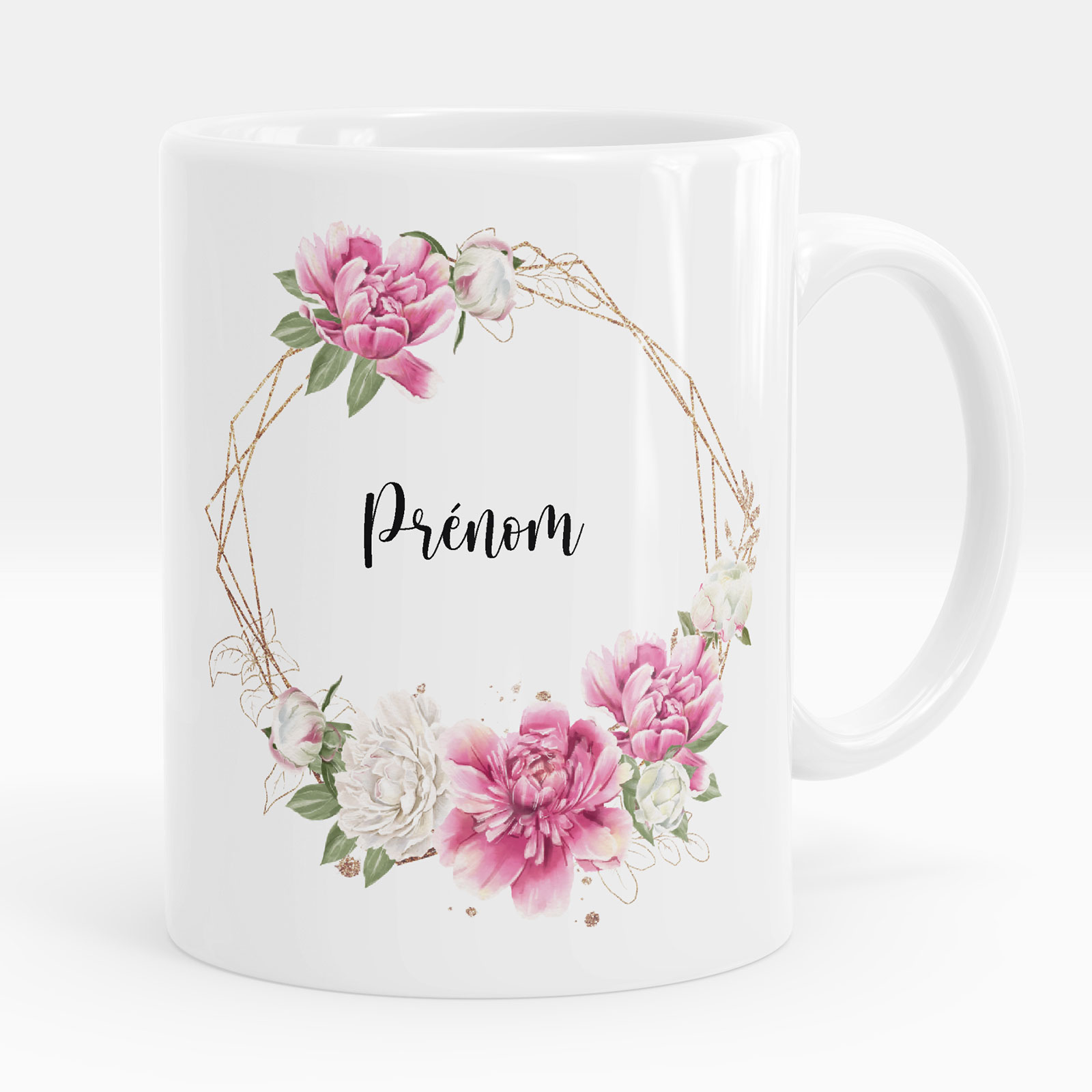 Mug - Tasse personnalisée - Fleurs - Des prix 50% moins cher qu'en magasin