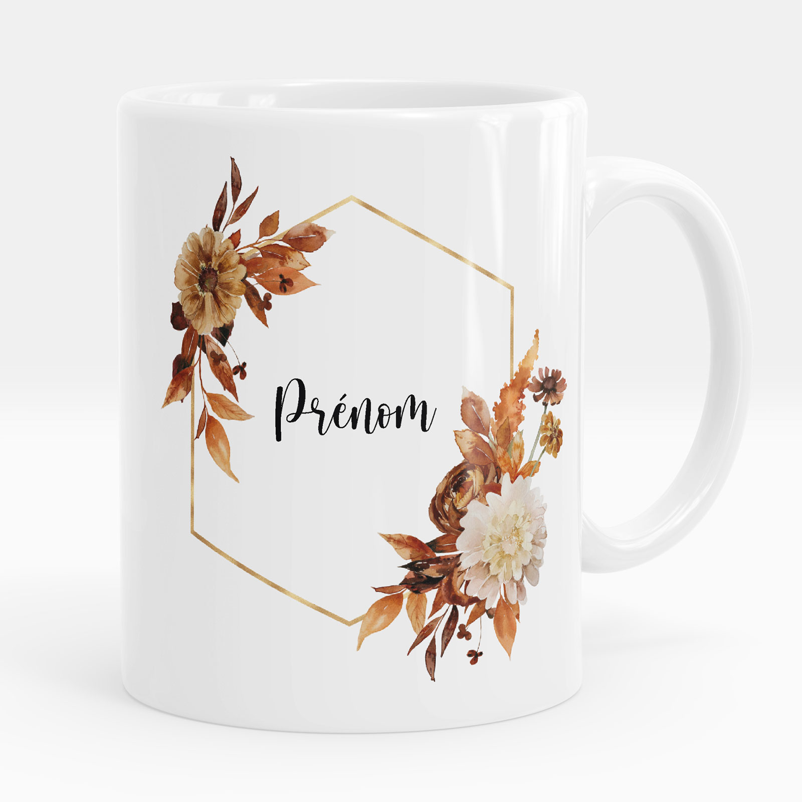 Mug - Tasse personnalisée - Fleurs - Des prix 50% moins cher qu'en magasin