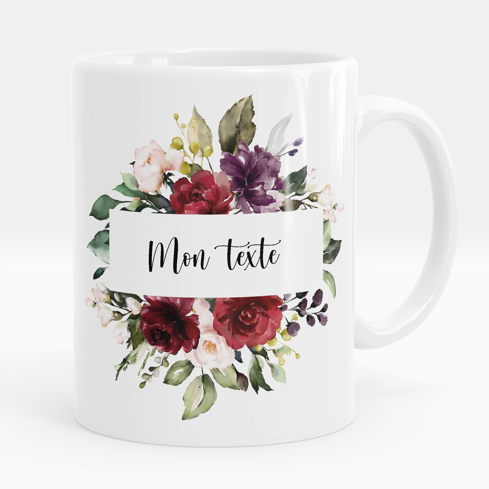 Mug - Tasse personnalisée - Fleurs - Des prix 50% moins cher qu'en magasin