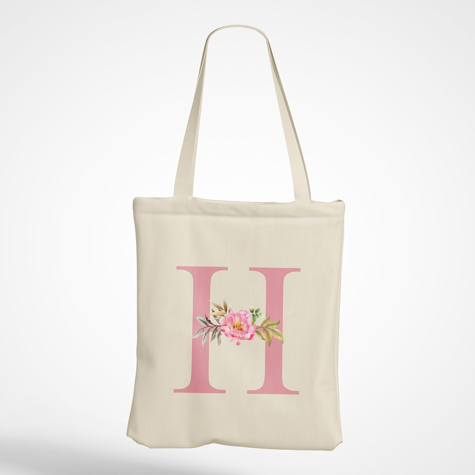 Tote Bag Monogramme - Lettre H - Des prix 50% moins cher qu'en magasin