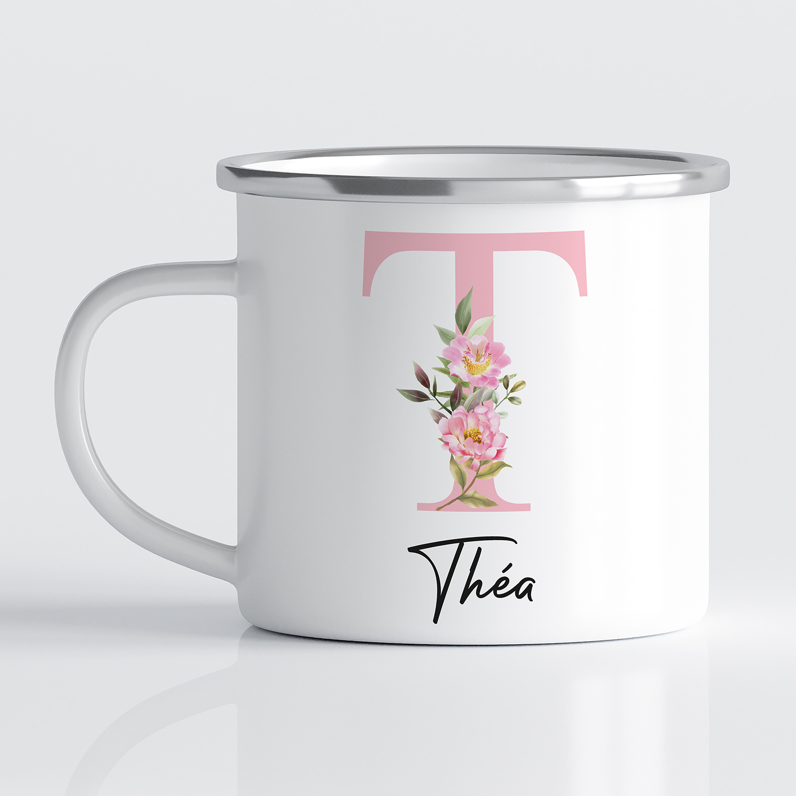 Tasse - Mug Émaillé Monograme - Lettre T - Des prix 50% moins cher qu ...