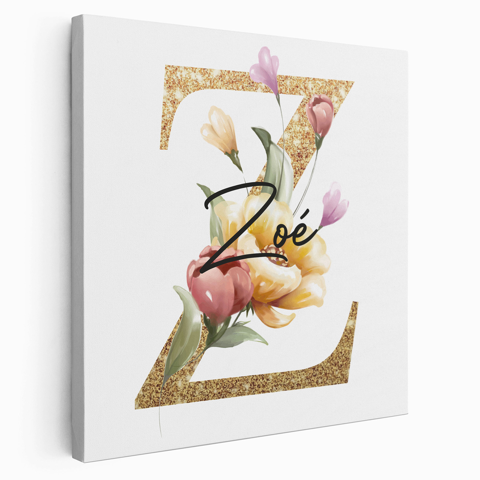 Tableau Toile Monogramme Carré - Lettre Z - Des prix 50% moins cher qu ...
