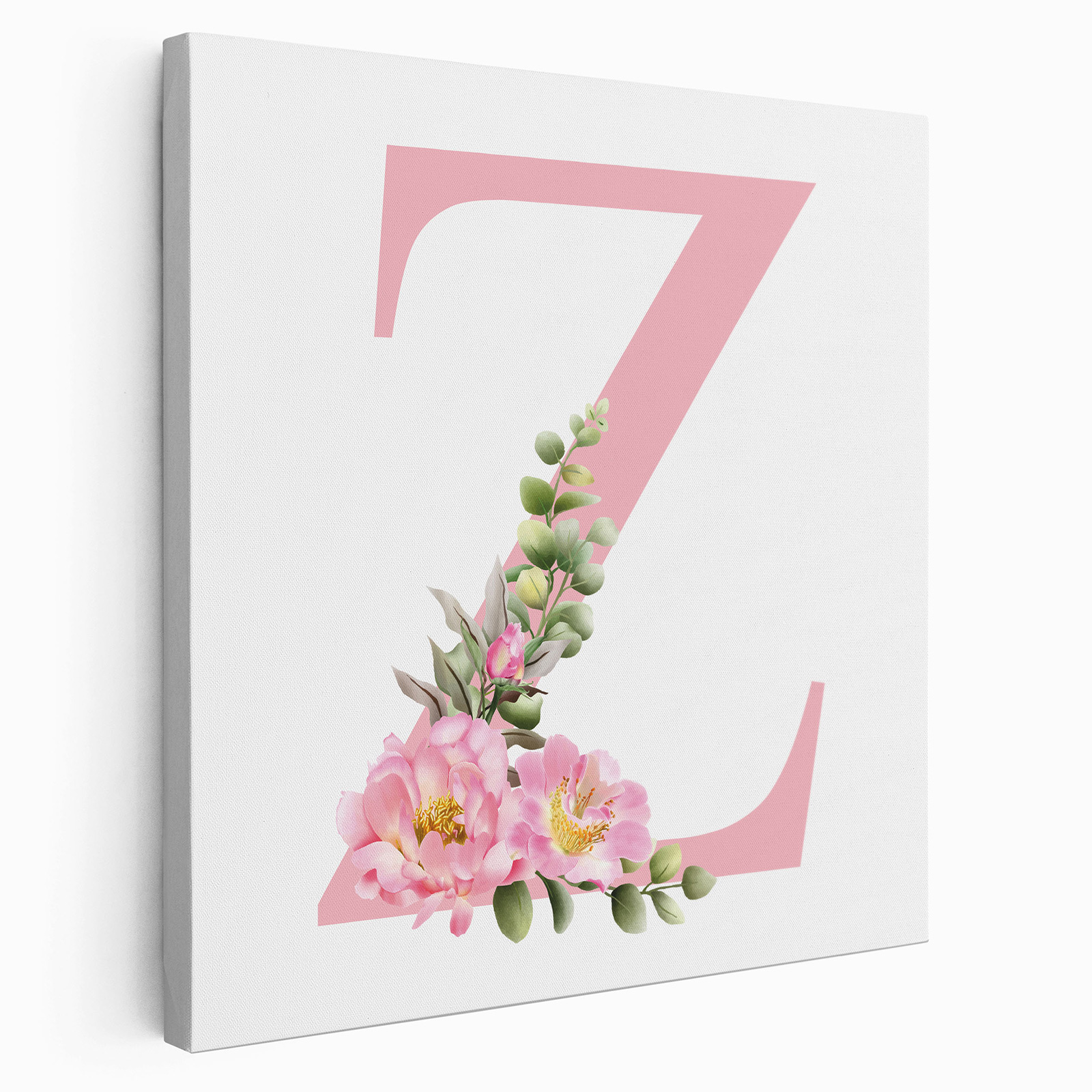 Tableau Toile Monogramme Carré - Lettre Z - Des prix 50% moins cher qu ...