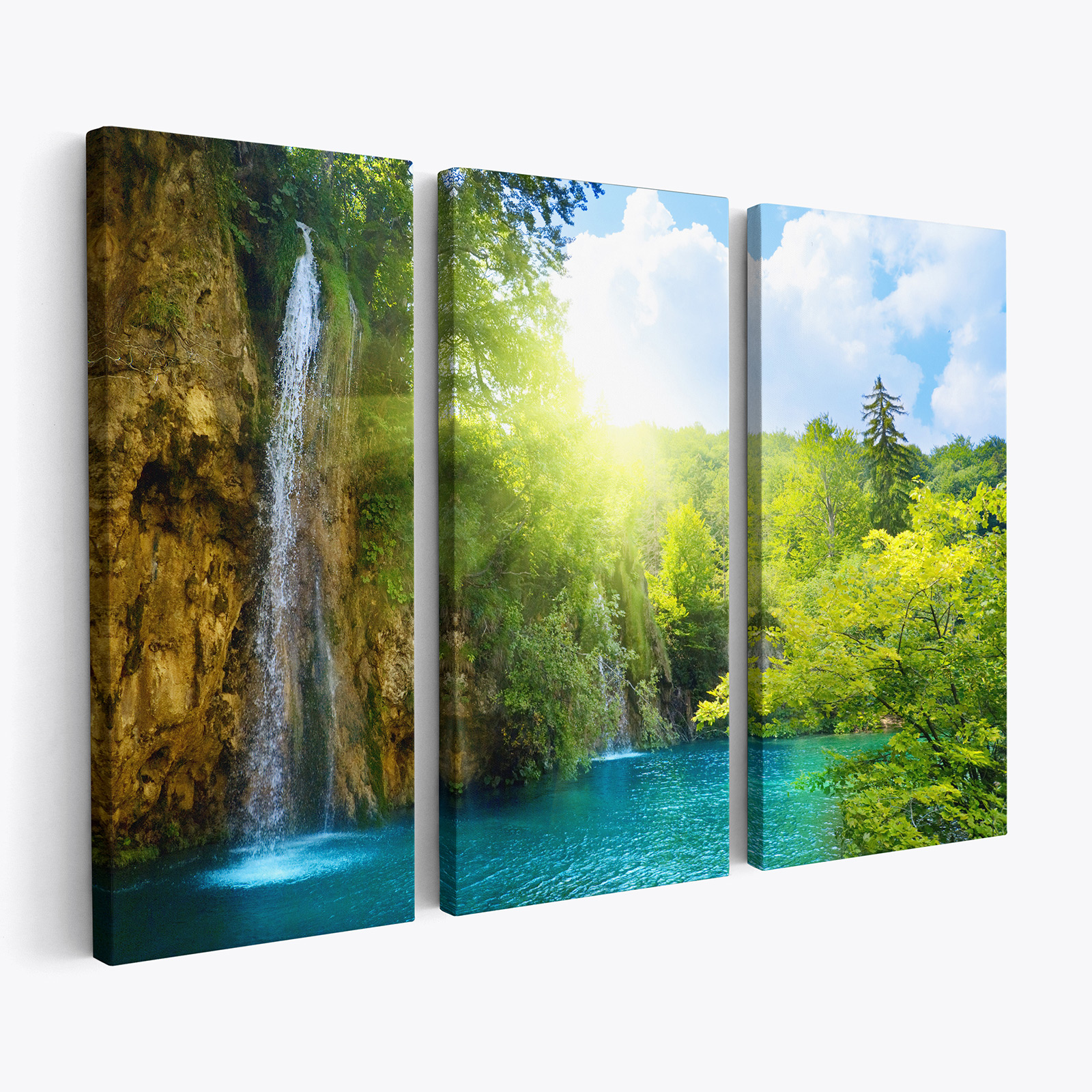 Tableau triptyque sur toile - Cascades - Des prix 50% moins cher qu'en ...