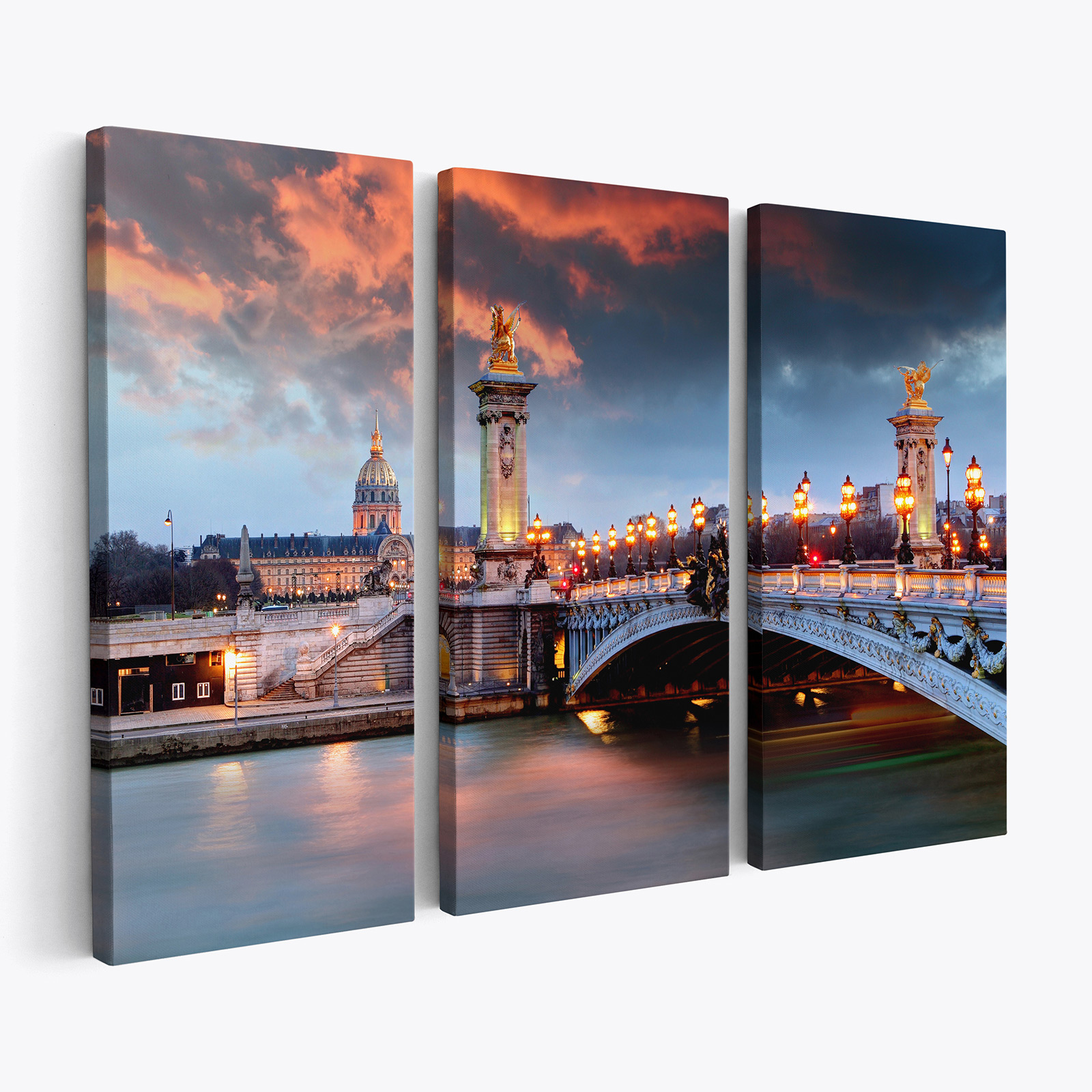 Tableau triptyque sur toile - Pont Alexandre III Paris - Des prix 50% ...
