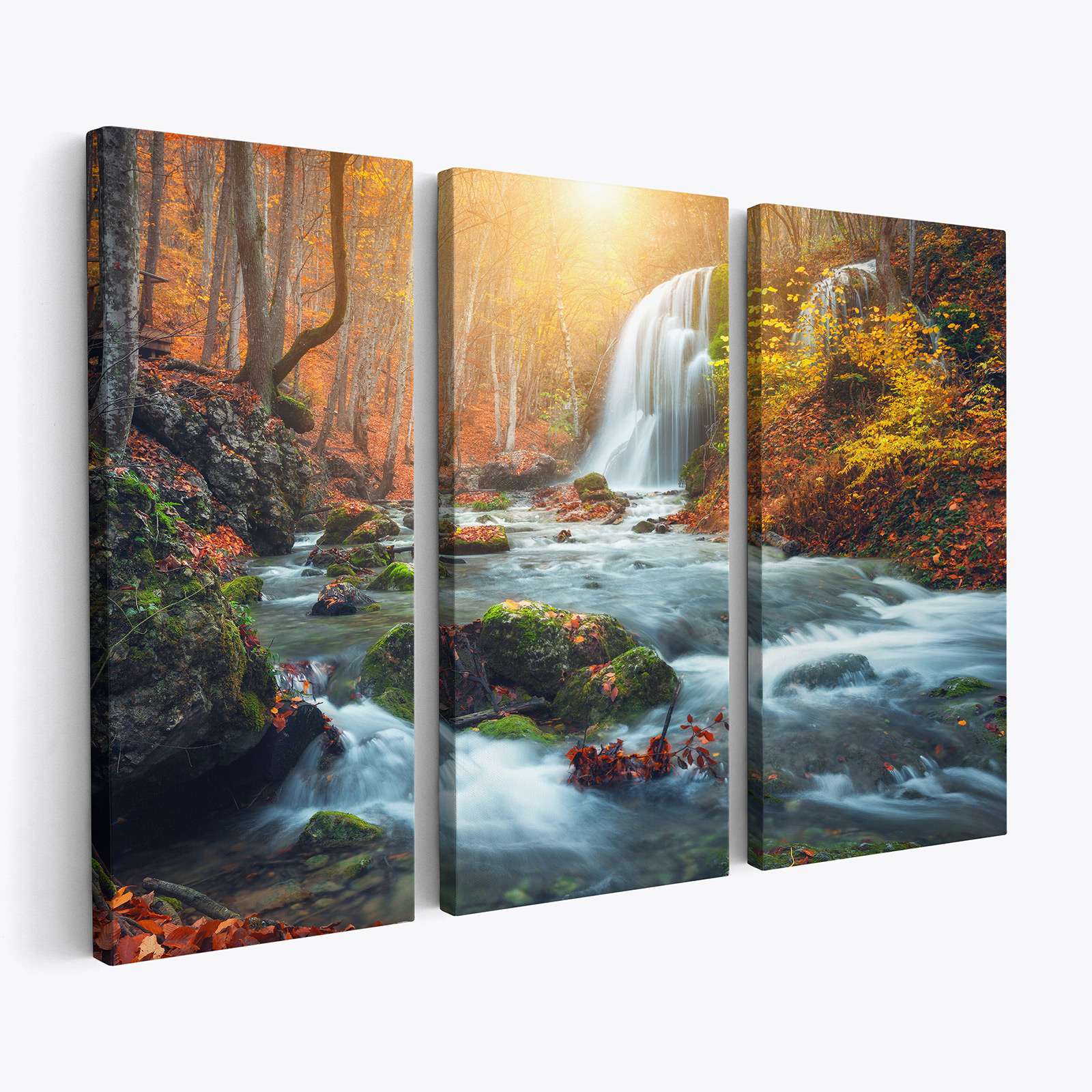 Tableau triptyque sur toile - Cascade - Des prix 50% moins cher qu'en ...