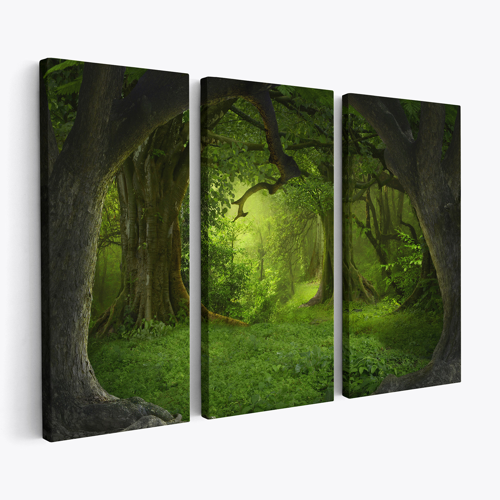 Tableau triptyque sur toile - Forêt tropicale - Des prix 50% moins cher ...