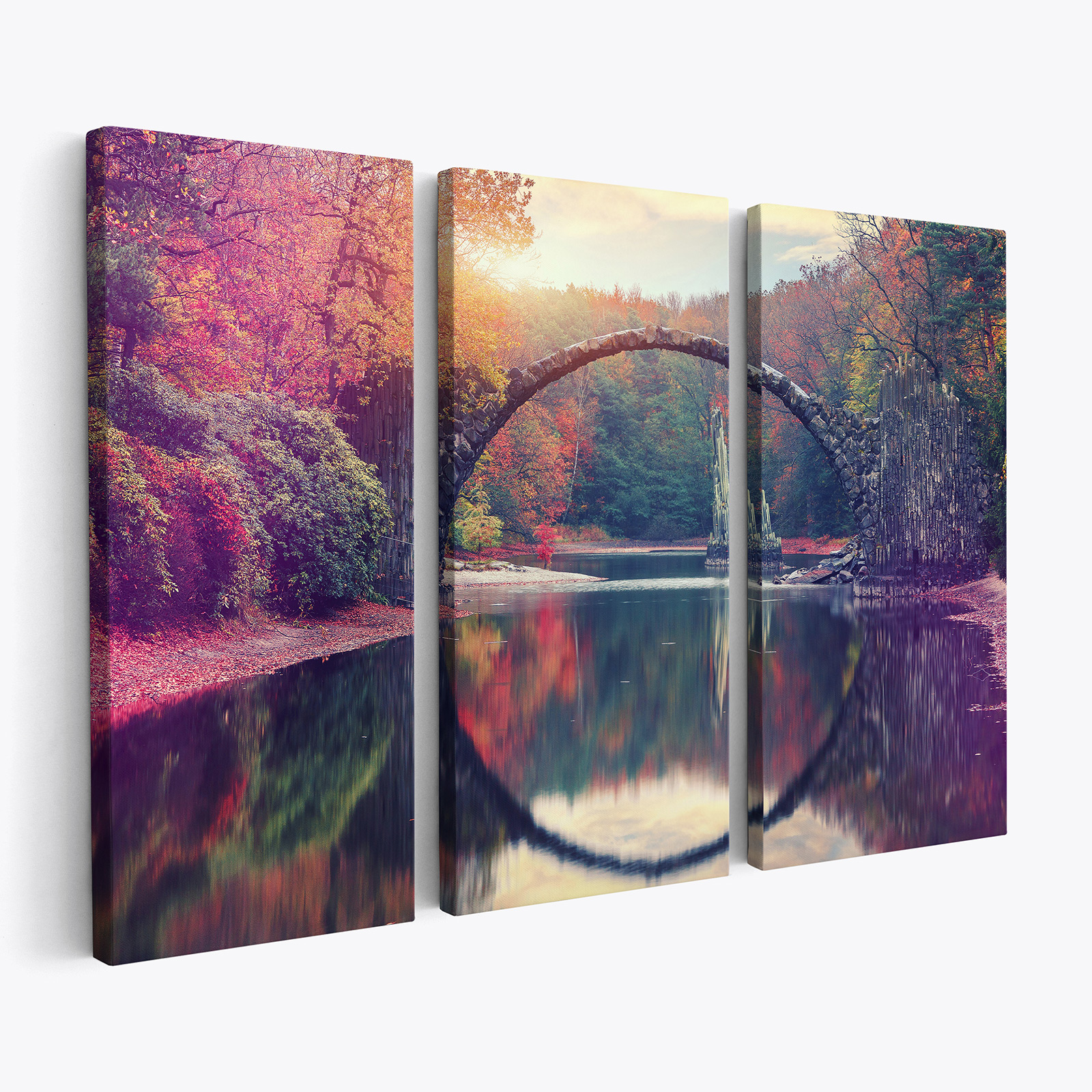 Tableau triptyque sur toile - Pont du Diable - Des prix 50% moins cher ...