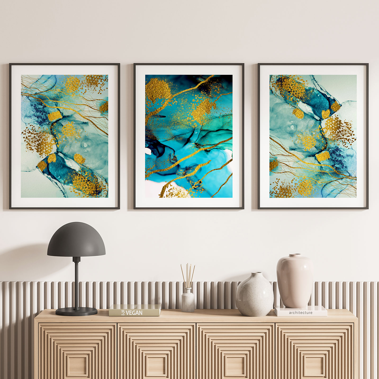 Lot de 3 Affiches / Posters Triptyque - Design moderne - Des prix 50% ...