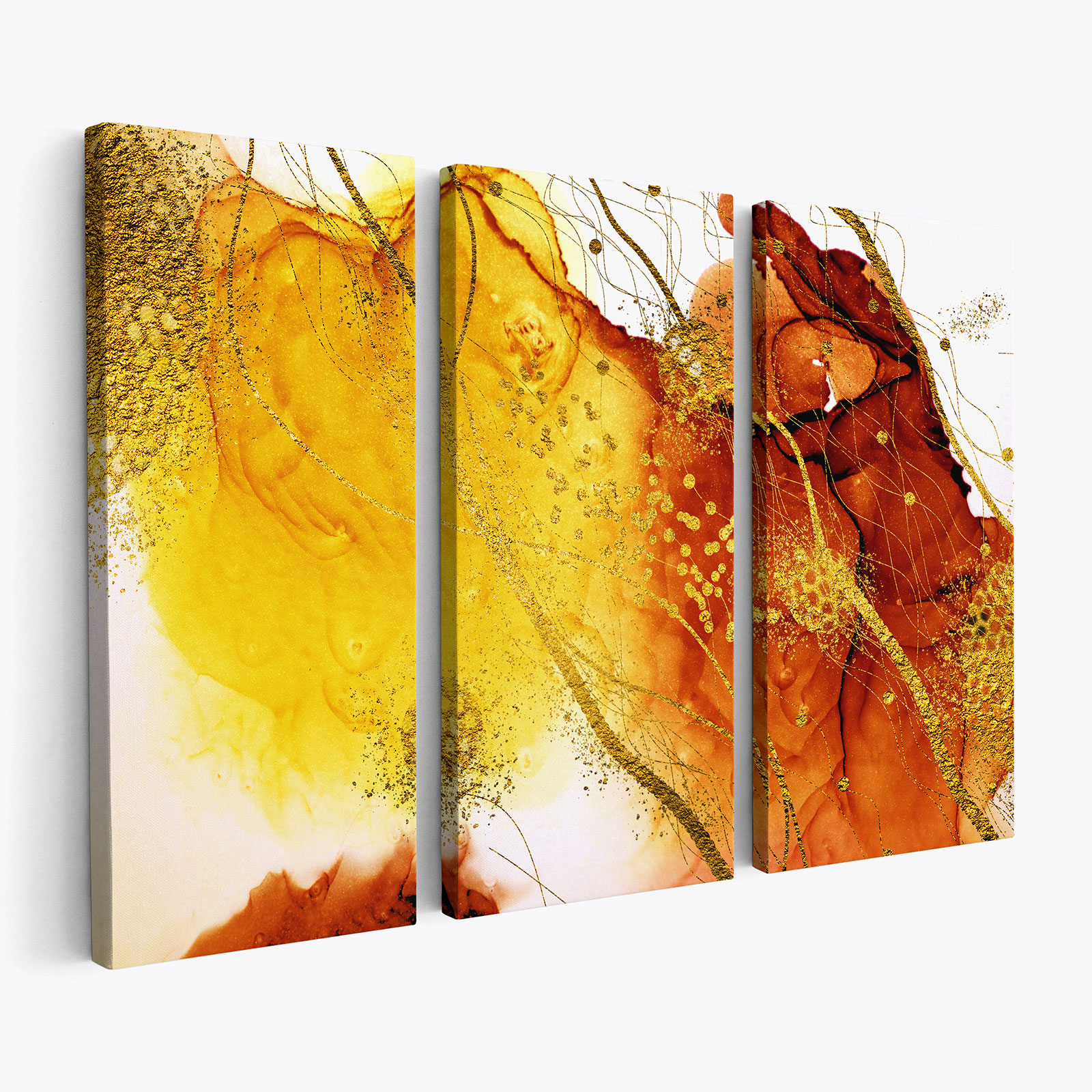 Tableau triptyque - Abstrait - Des prix 50% moins cher qu'en magasin
